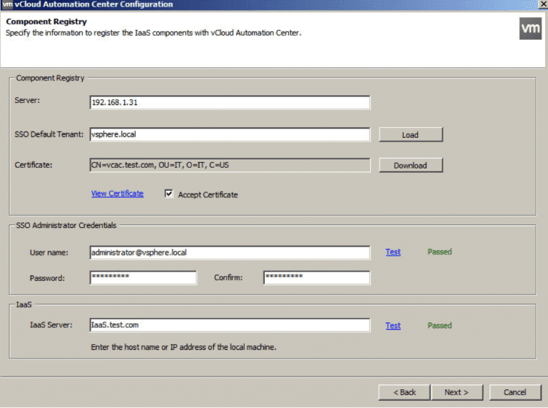 Install & Deploy vCAC - VMware Cloud Automation Center